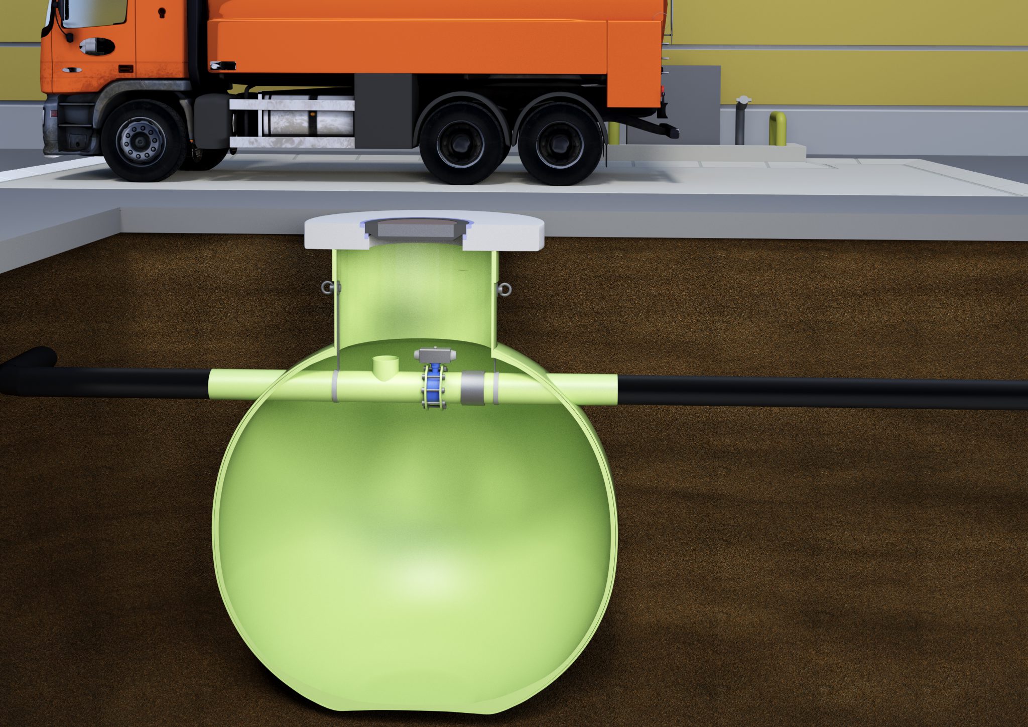 Safety collecting tanks from Haase made of GRP