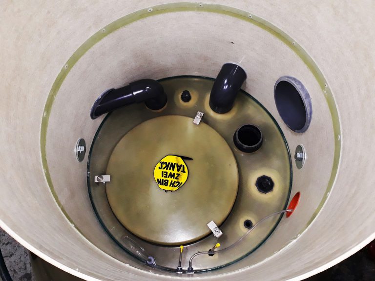 Haase underground storage tank for fecal matter and domestic wastewater